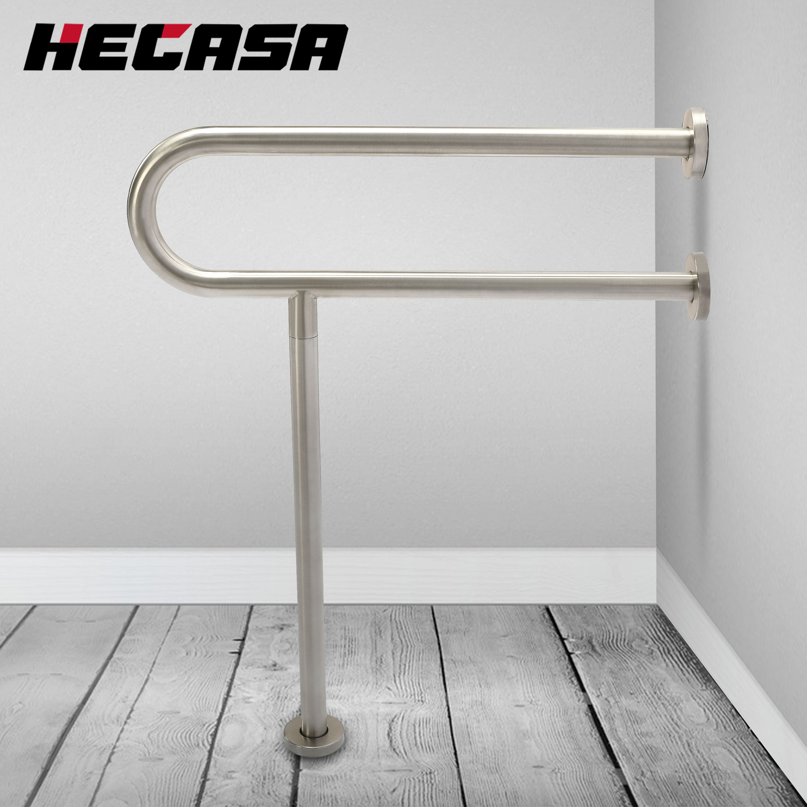 HECASA Stainless Steel Handicap Grab Bars Rails Toilet Handrails ...