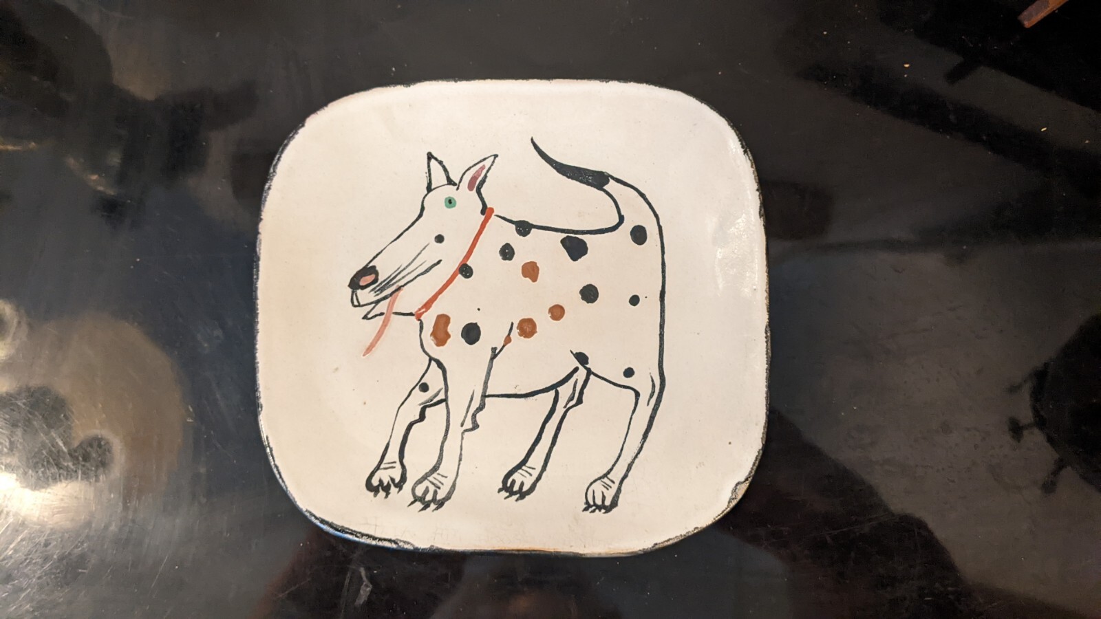 Studio Ceramic Dog Plate | eBay