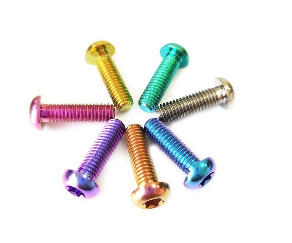 Titanium Bolts M6x10 15 20 25 30 35 Button Head Torx Screw for Body Fix ...