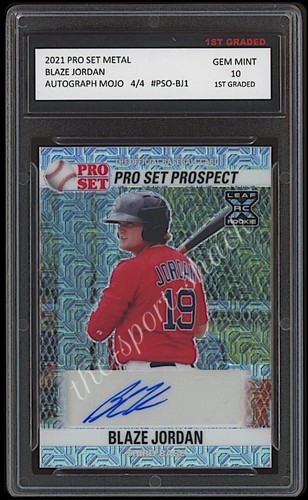 2021 Blaze Jordan Pro Set Metal Rookie 1st Graded 10 Red Sox Autograph ...
