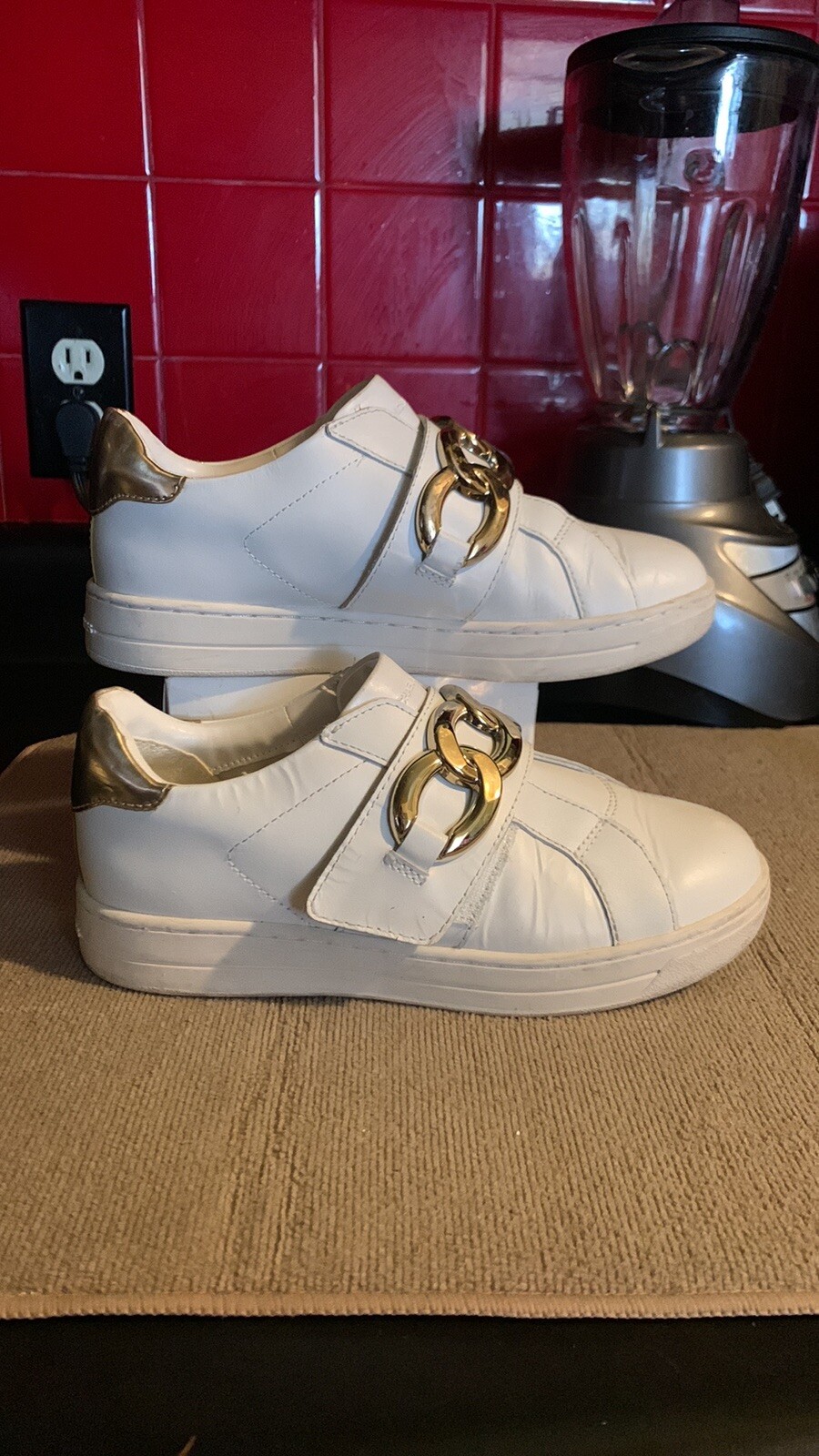 Michael Kors Women’s White & Gold Chain Shoes - Gem