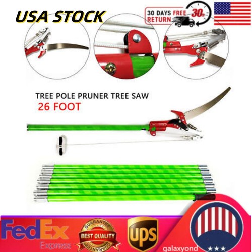 26 ft. Extendable Tree Pruner Garden Tool Pole Saw Branch Long Reach ...
