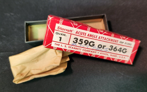 Starrett Box for 359G/364G Acute Angle Attachment- Original BOX ONLY ...