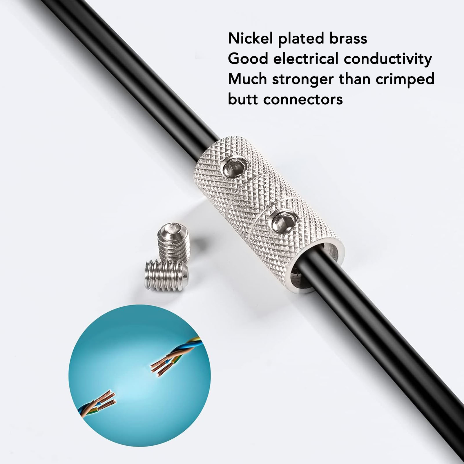 4 Gauge Wire Connectors Kit For Car Audio Splice Battery Cable Butt ...