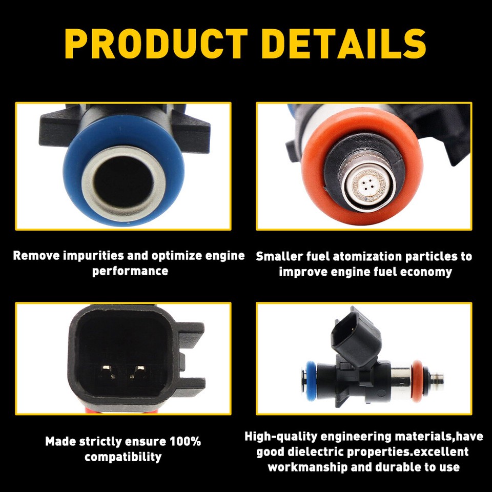 6pcs New Fuel Injectors for 2011-2017 Dodge Grand Caravan 3.6L V6 ...