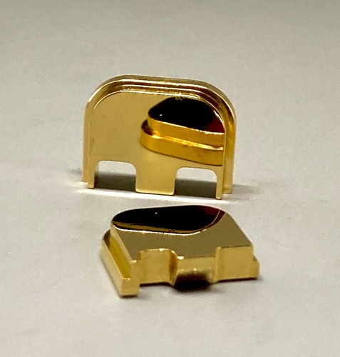 24k Gold Plated Blank Mirror Stainless Steel Back Plate For Glock Slide ...