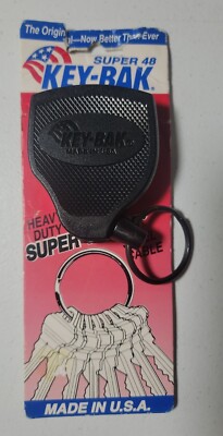 NEW~KEY-BAK SUPER 48 Locking self Retracting Keychain, 48"-Made in USA ...
