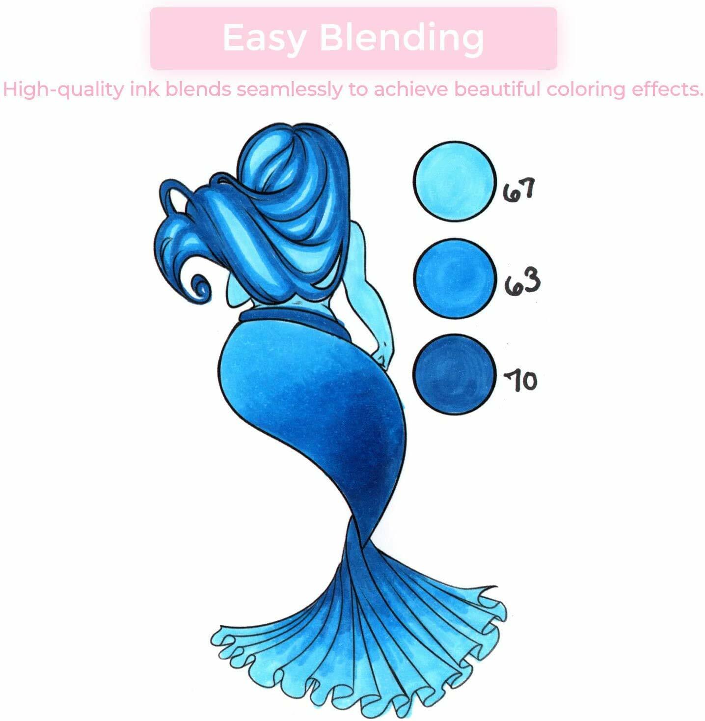 60 COLOUR ALCOHOL MARKERS - DOUBLE TIPPED CHISEL & FINE ALCOHOL ...