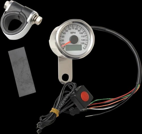 DS MPH Polished White Face Mini Electric Speedo Odo Dyna Low Rider 99 ...