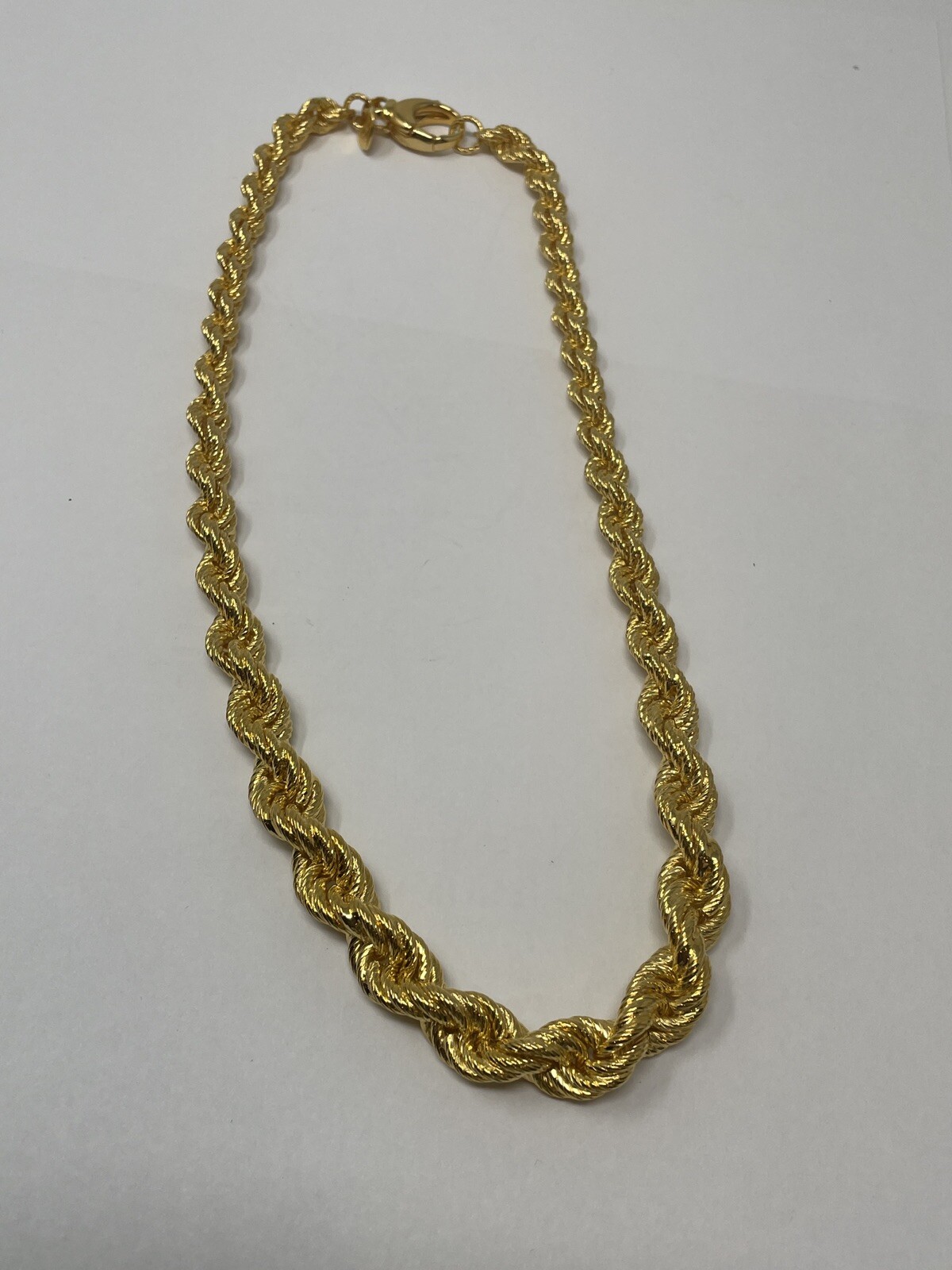 Signed Milor Italy Bronze Gold Tone Rope Twist Chain … - Gem