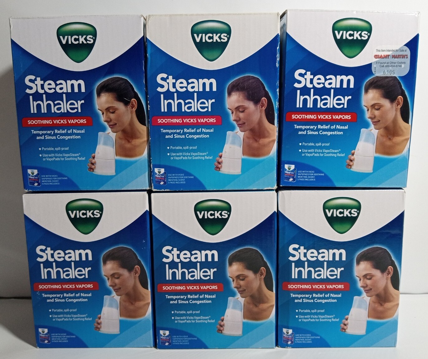 6 Vicks V1300N Steam Inhaler Soothing Vicks Vapors ( Lot of 6 ...