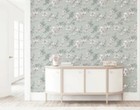 Arthouse Jardin Floral Tree Branches Wallpaper Stripes Metallic - Sage ...