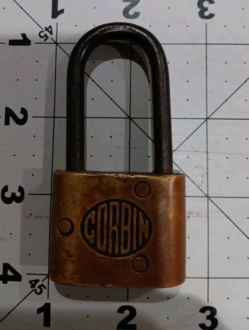 Corbin Long Padlock Missing Key Vintage Antique | eBay