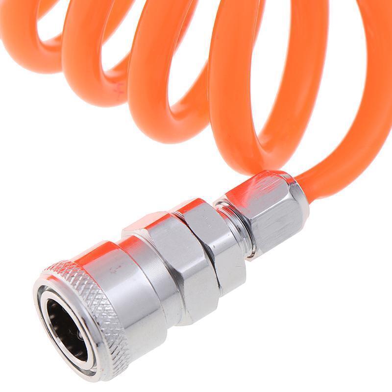 Air Hose Line Compressor Coiled Quick Release Fittings Couplings | eBay