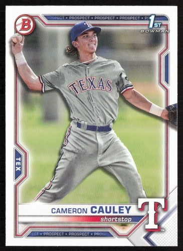 2021 Bowman Draft #BD-192 Cameron Cauley Rookie Texas Rangers | eBay
