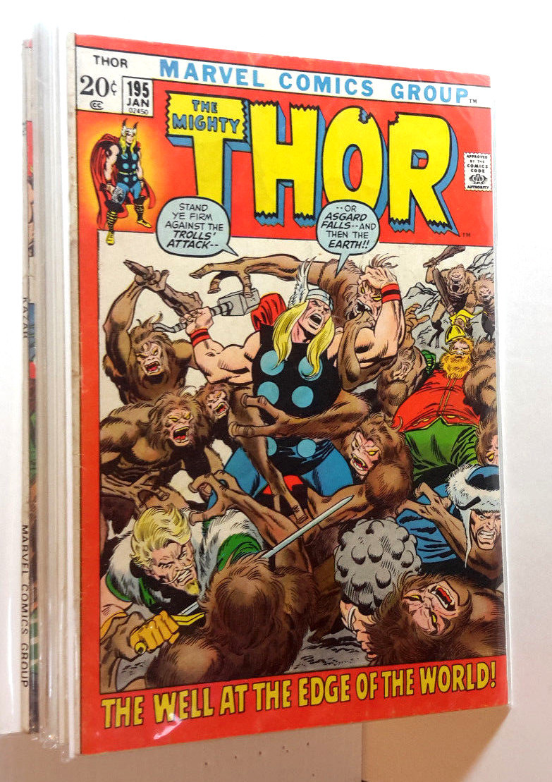 #195 MIGHTY THOR 1970s Marvel Comic Book- Fine (TH-195) | eBay
