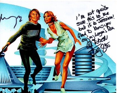 MICHAEL YORK and JENNY AGUTTER Signed Autographed 8x10 LOGAN'S RUN ...
