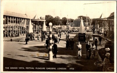 rppc postcard london uk grand vista fetival pleasure gardens c.1952 ...
