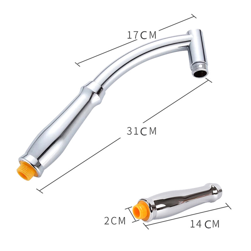 Shower Head Extension Arm Hand Adjustable Kit Chrome Sprinkle Parts For ...