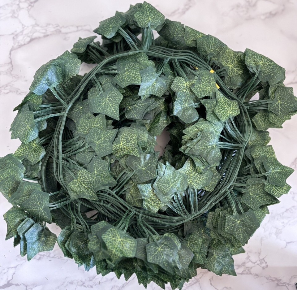 12 Strands 84FT Artificial Hanging Ivy Garland Fake Ivy Leaf Vine Home ...