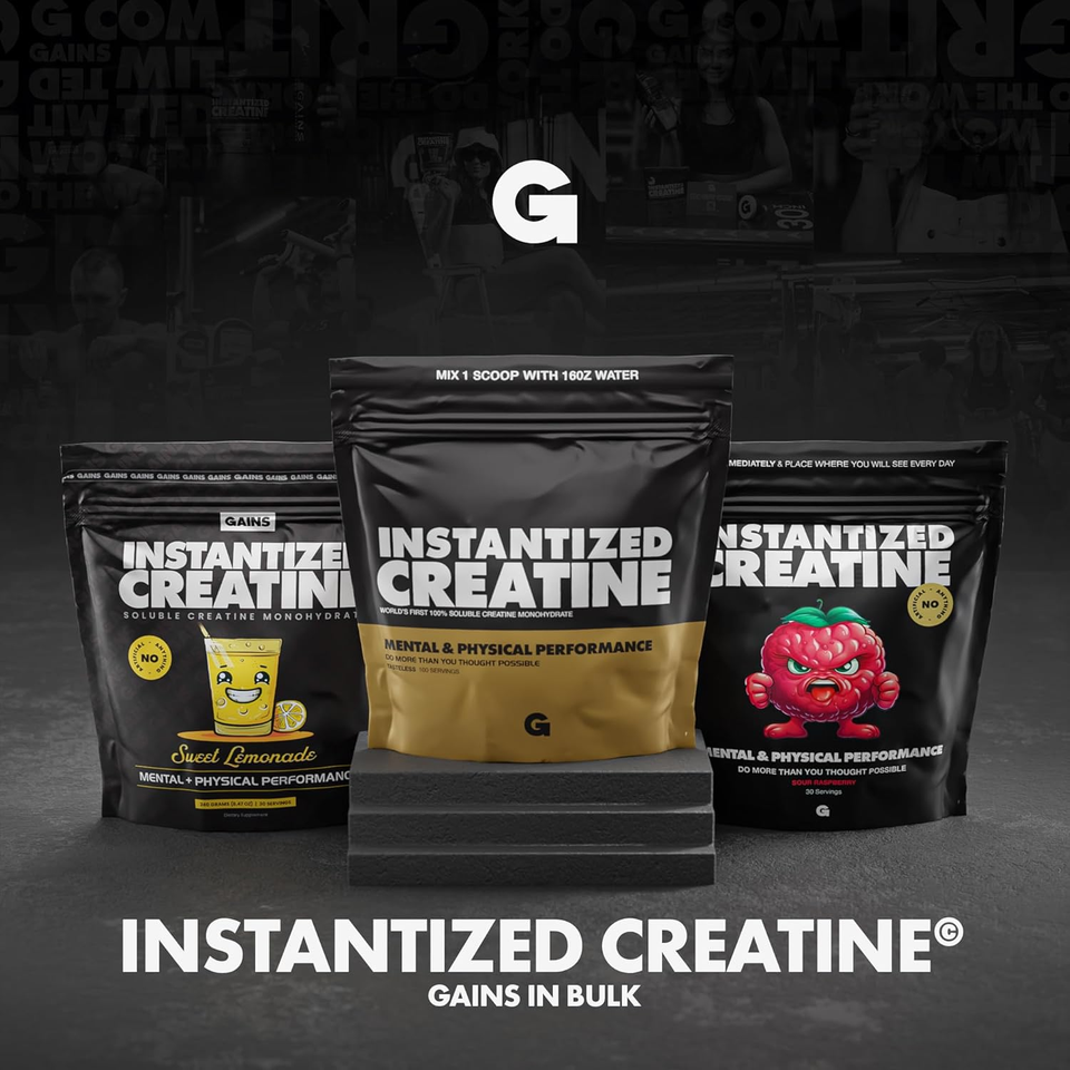 Gains in Bulk Instantized Creatine Monohydrate for Women and Men ...