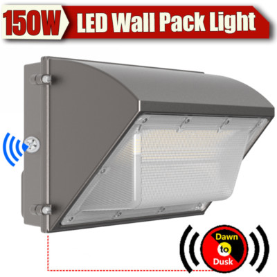150W Wall Pack Light w/Photocell Daylight Dusk Dawn LED Outdoor ...