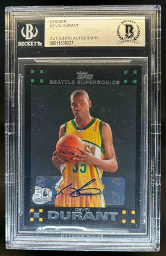 Sticker Kevin Durant Certified Auto Autograph BGS Authentic Auto | eBay