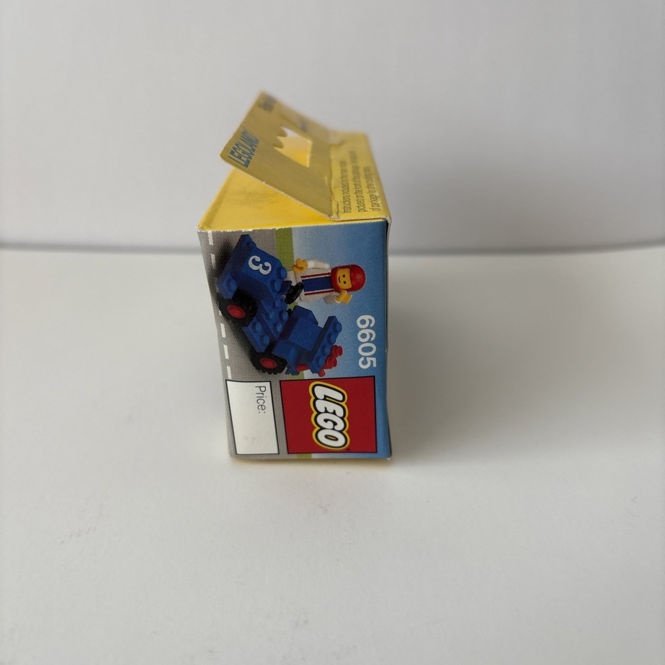 VINTAGE LEGO TOWN 6605 ROAD RACER 100% PARTS COMPLETE w MANUAL & BOX ...