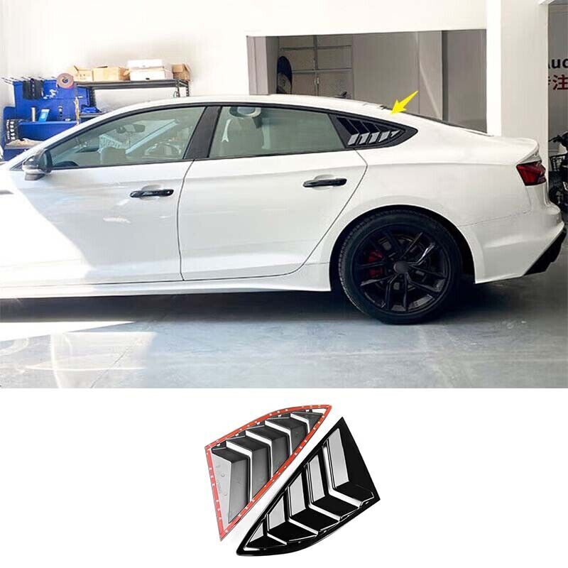 Shutter Side Vent Scoop Window Louver Glossy Black For Audi A5 S5 RS5 ...