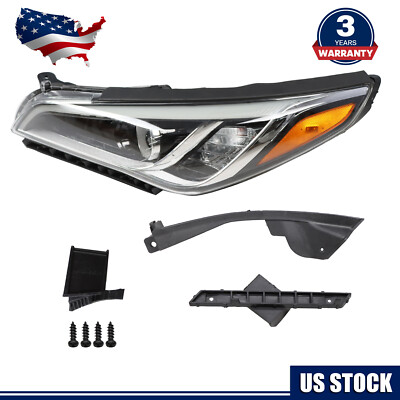 Halogen Headlight For 2015 2016 2017 Hyundai Sonata Left Driver Side ...