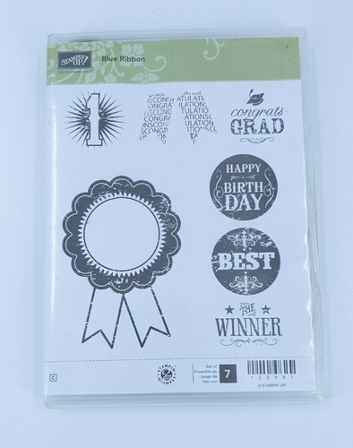 Stampin Up Blue Ribbon Stamp Set Award Happy Birthday The Winner | eBay