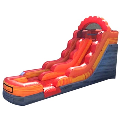 Commercial Inflatable 12ft Red Marble Blow Up Water Slide Bouncer And ...