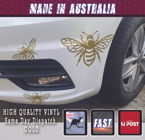 BEE BEEZ STICKERS DECALS Bumper HOME WINDOW LAPTOP Sticker Vinyl GOLD ...