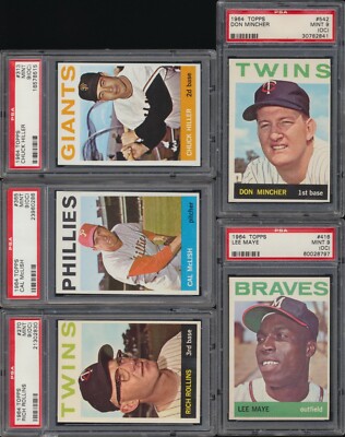 5 Card Lot 1964 Topps Set Build HIGH GRADE Tough PSA 9 (OC) | eBay