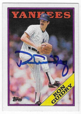 RON GUIDRY 1988 TOPPS AUTOGRAPHED SIGNED # 535 NEW YORK YANKEES | eBay