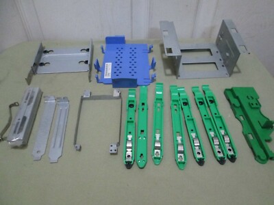 Large lot of desktop and laptop hard drive rails and caddies. See ...