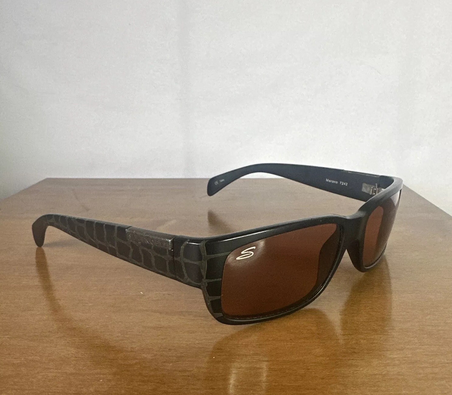 Serengeti MERANO Polarized Driver Sunglasses 7242 Black Snake | eBay