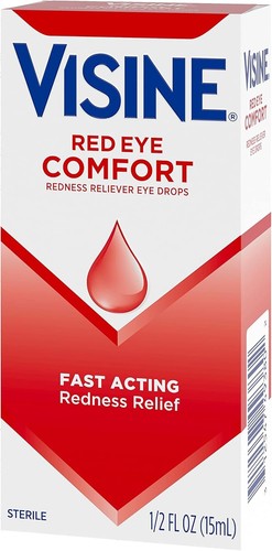 Visine Red Eye Comfort Redness Relief Eye Drops to Help Relieve Red ...