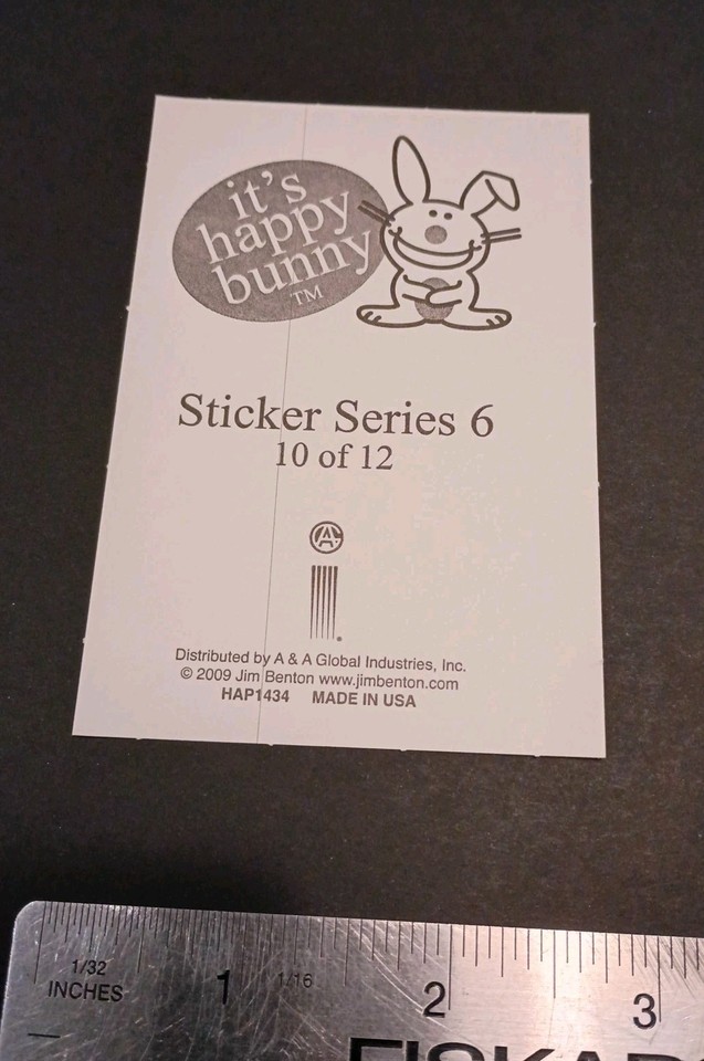 Happy Bunny Sticker Jim Benton Cute Funny Humor Vending Machine Sticker ...