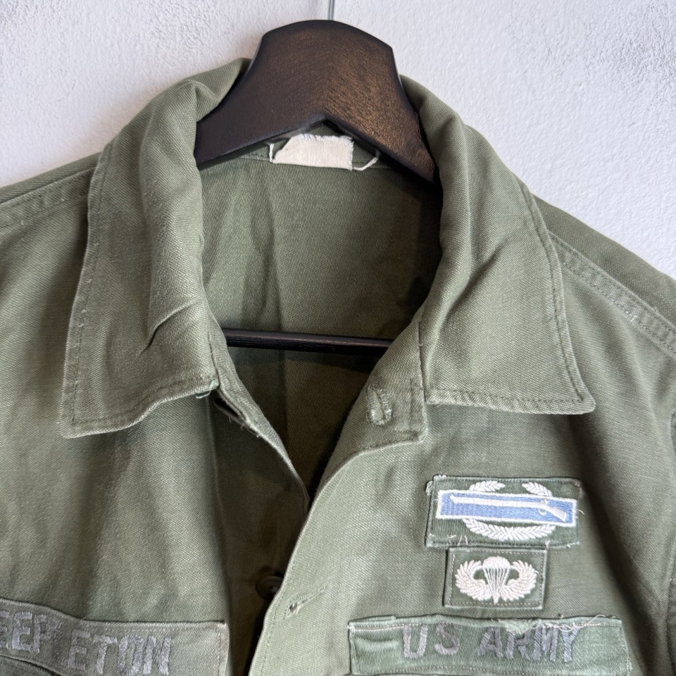 Vietnam War Named OG-107 Shirt Double Patched 101st Airborne | eBay