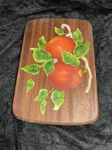 Vintage Wooden Hand Painted Apple Kitchen Plaque Wall Hanging Sign ...