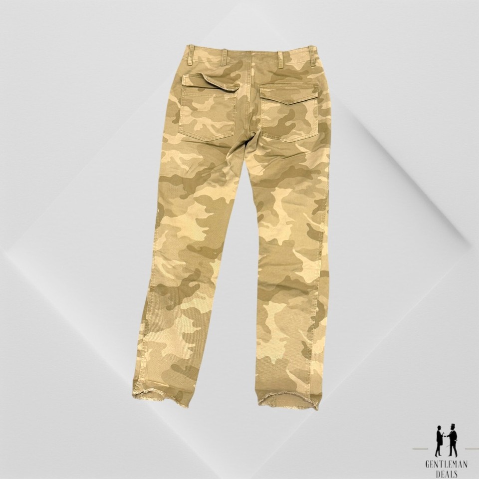Nili Lotan Pants Camo Army Beige Military Straight Leg Flap Pocket Size ...
