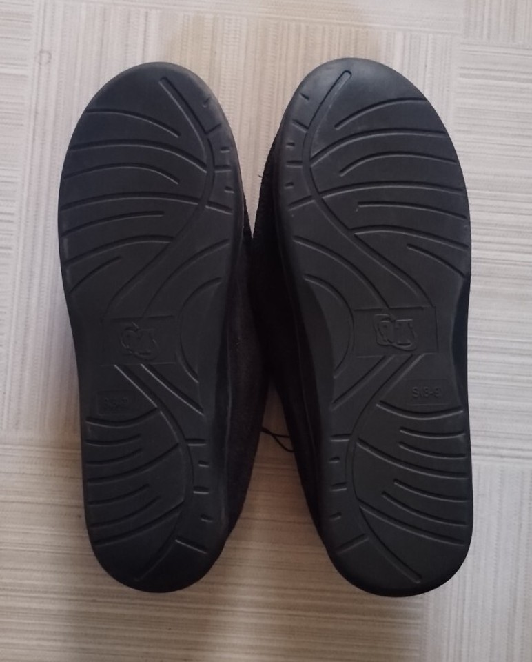 OT Revolution Men's Slippers Slip-On House Shoes 8-9 Black Soft New | eBay