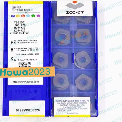 ZCC.CT ZOHX1604-GF YBG252 CNC Milling Blade Carbide Inserts 10pcs/Box ...