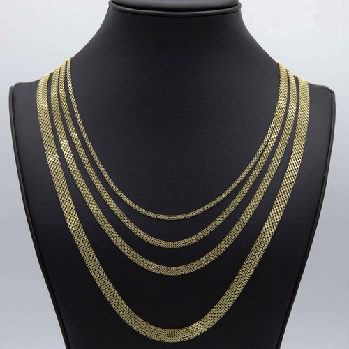 Collier Chaîne Bismark Réel En Or Jaune 14K Toutes Tailles | eBay