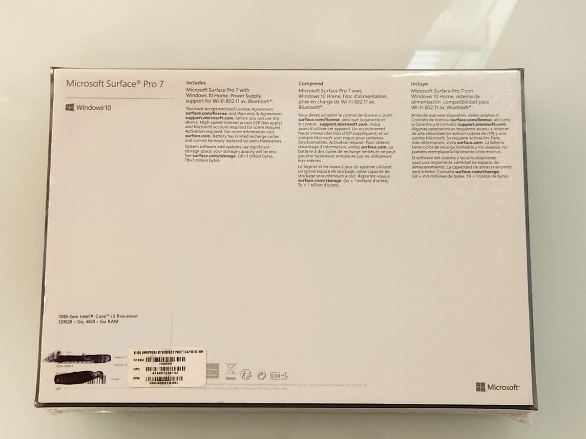 NEW Microsoft Surface Pro 7 128GB SSD, Intel Core i3 10th NEW Microsoft Surface Pro 7 128GB SSD, Intel Core i3 10th