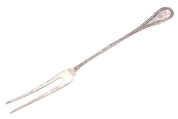 Vintage 800 SILVER Long Pickle Olive Long Handle Fork 32 Grams | eBay