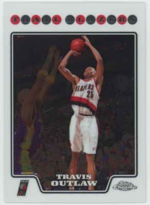 2008-09 Topps Chrome Travis Outlaw Portland Trail Blazers #68 | eBay