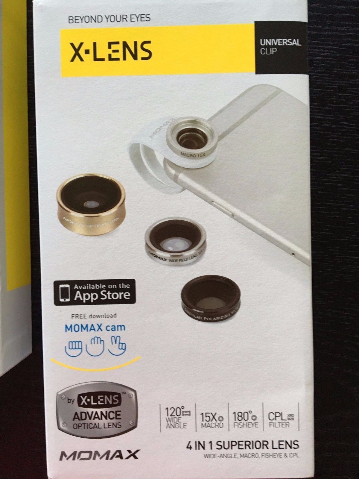 MOMAX X-Lens 4in1 Advanced Lens+ Universal Clip + Case + Free Ship from ...