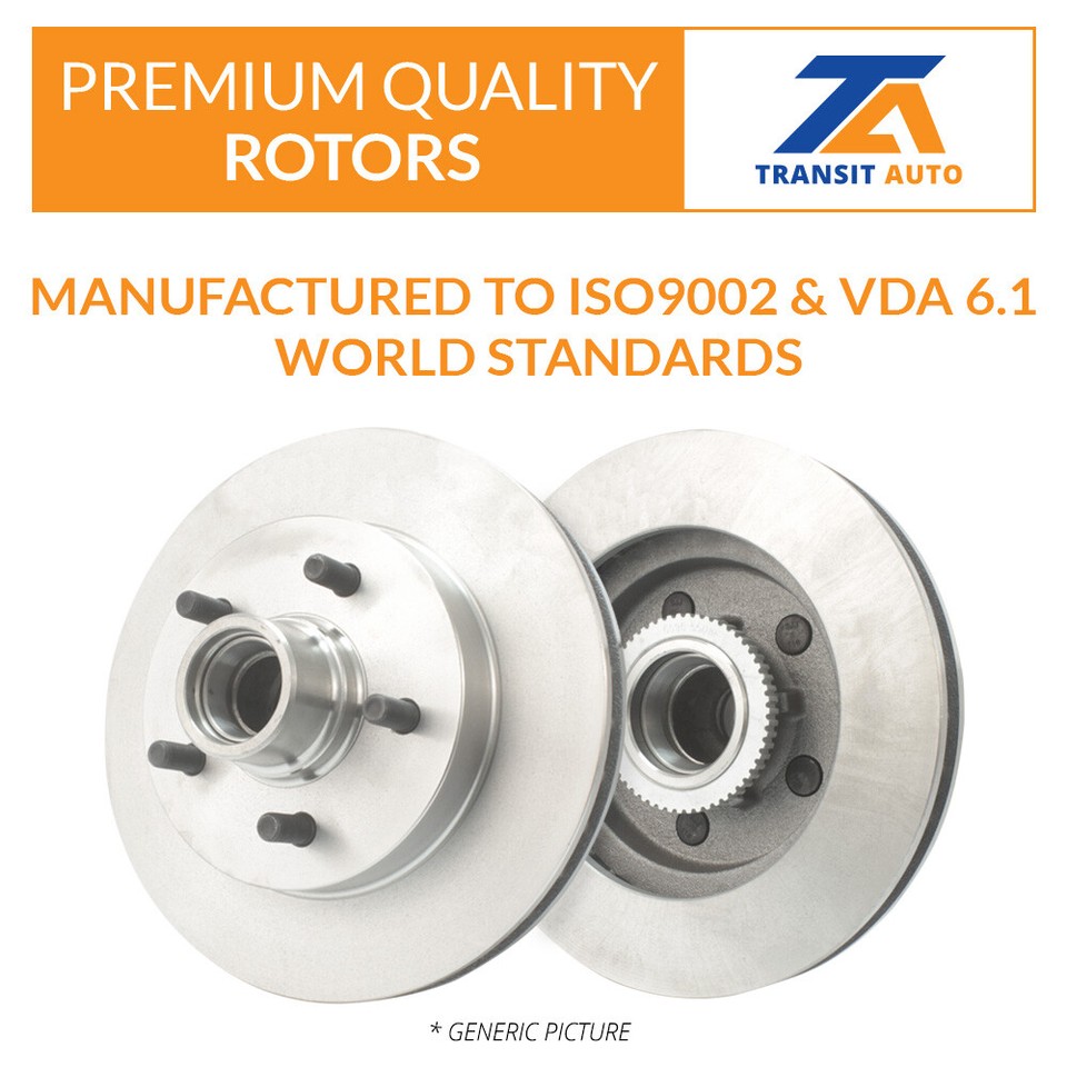 Disc Brake Rotors Semi-Metallic Pad Drum Front Rear Kit For Ford E-150 ...